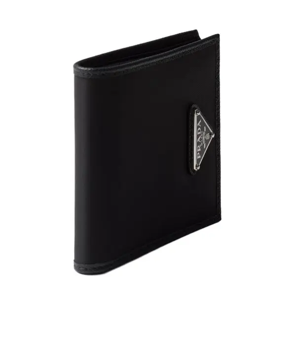 Prada Re-nylon Logo-plaque Bi-fold Wallet