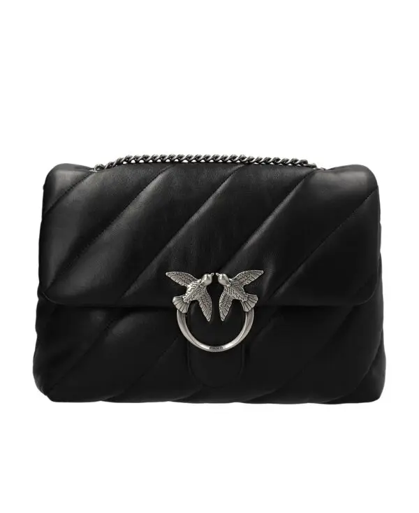 Pinko Love Classic Puff Maxi Quilted Shoulder Bag - Black