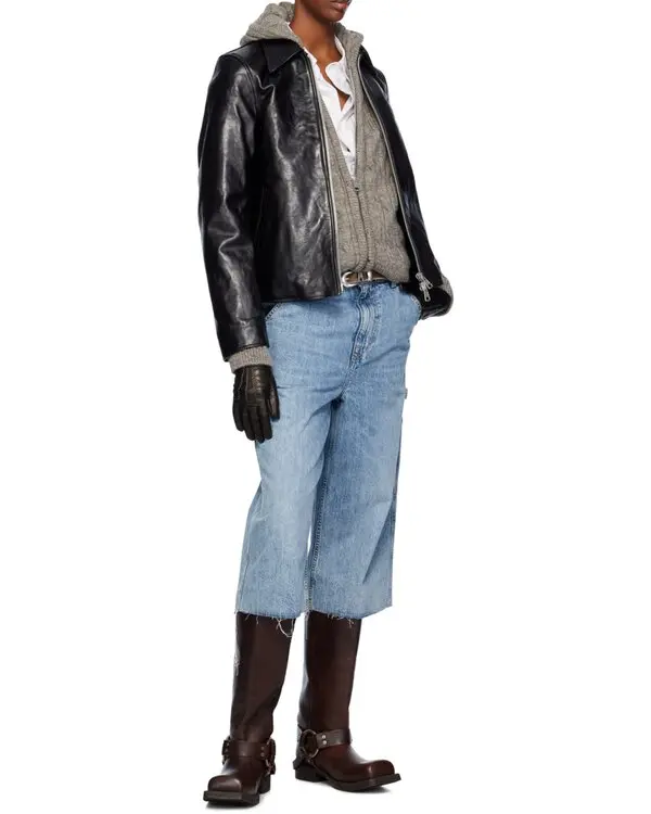 Our Legacy Zippered Long-sleeve Leather Jacket