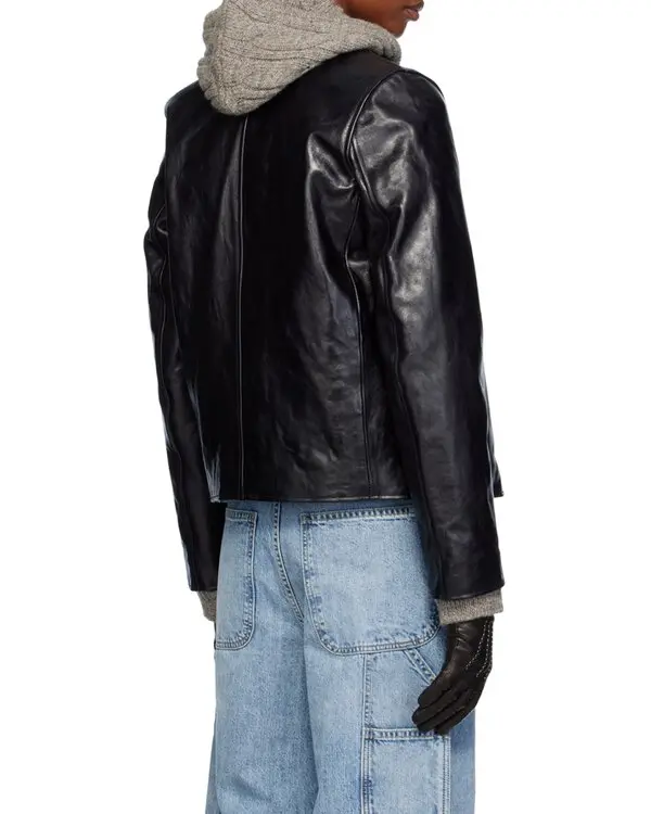Our Legacy Zippered Long-sleeve Leather Jacket