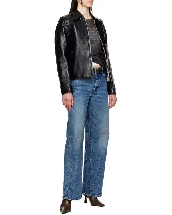 Our Legacy Zippered Long-sleeve Leather Jacket