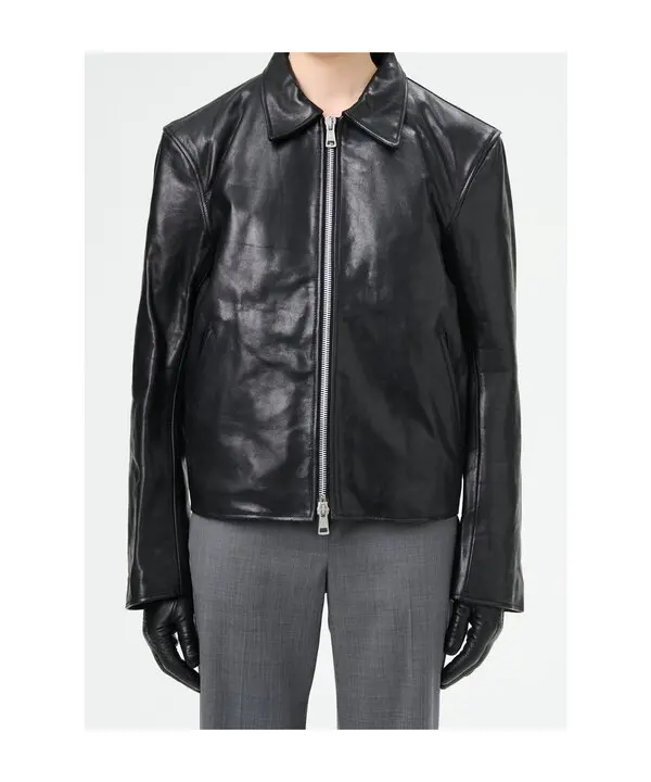 Our Legacy Zippered Long-sleeve Leather Jacket