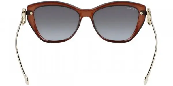 FERRAGAMO Cat Eye Sunglasses With Gold Tone Accents - Black