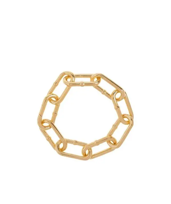 Bottega Veneta Gold-plated Silver Chain-link Bracelet - Yellow