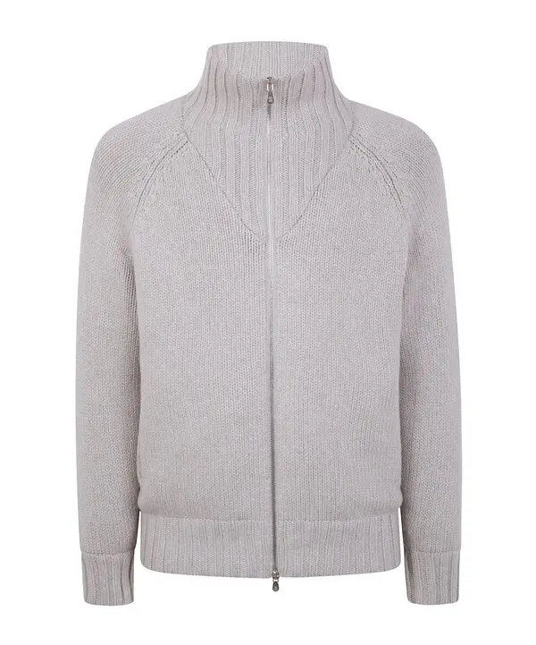 Brunello Cucinelli High Neck Zip-up Cardigan