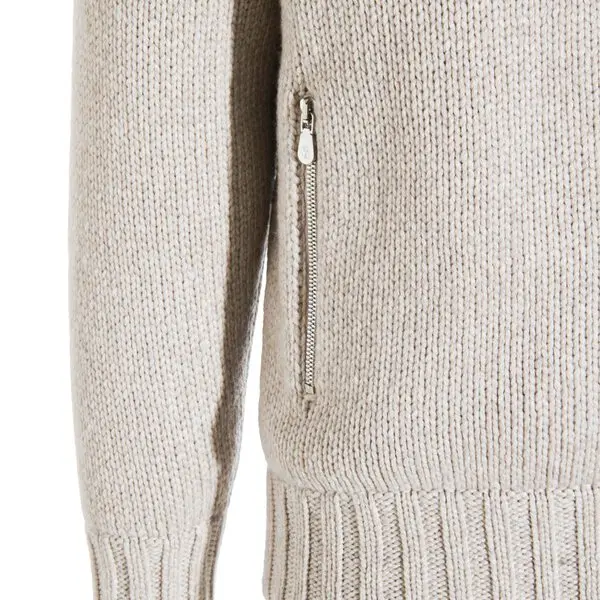 Brunello Cucinelli High Neck Zip-up Cardigan