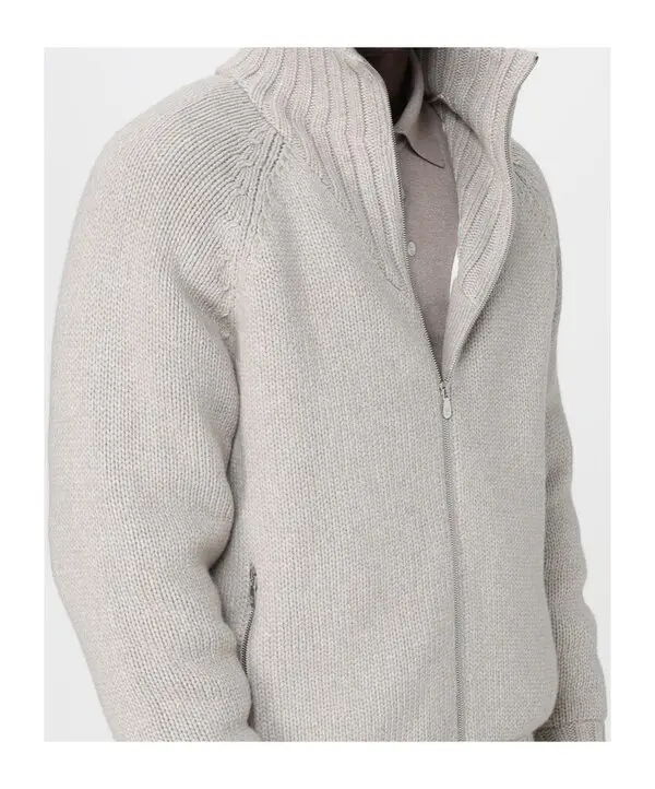 Brunello Cucinelli High Neck Zip-up Cardigan