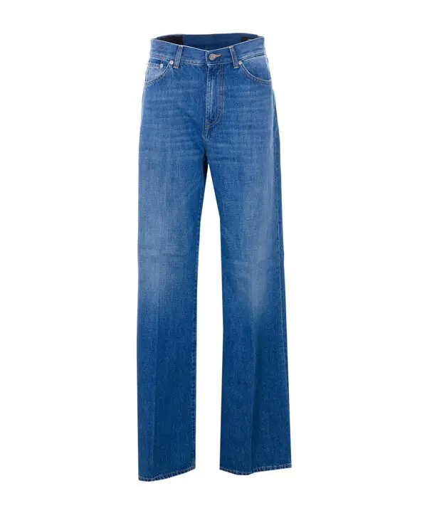 DONDUP Logo Patch Flared Jeans