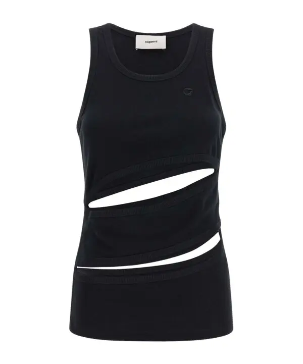 Coperni Spiral Cut-out Tank Top - Black