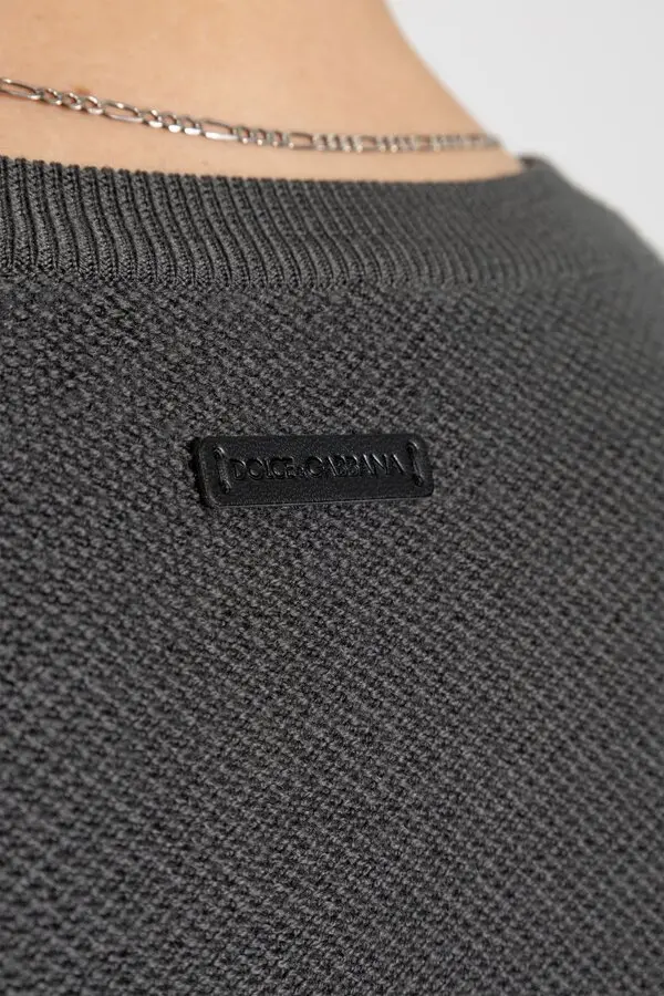 Dolce & Gabbana Logo Patch Crewneck Jumper