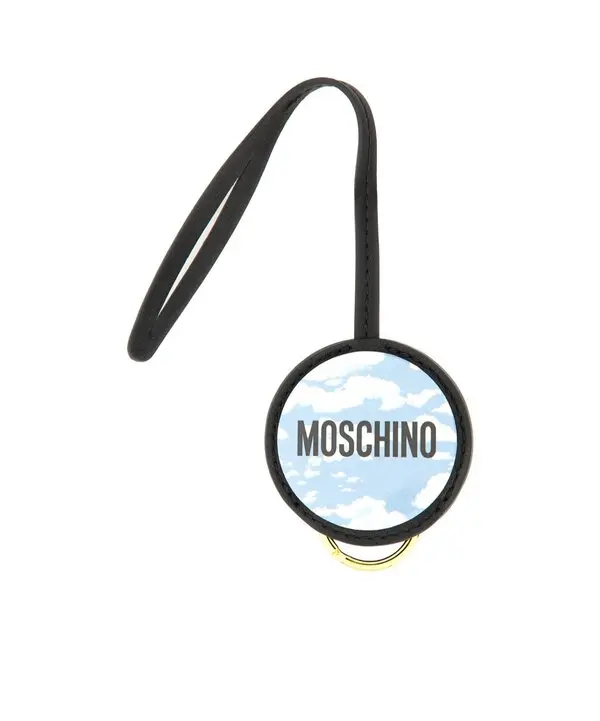 Moschino Logo-print Keyring - Black