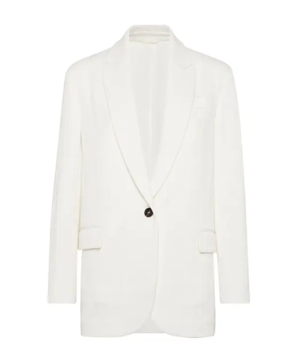 Brunello Cucinelli Herringbone Single-breasted Tailored Blazer