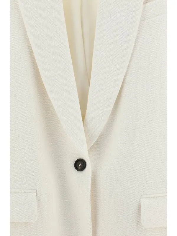 Brunello Cucinelli Herringbone Single-breasted Tailored Blazer