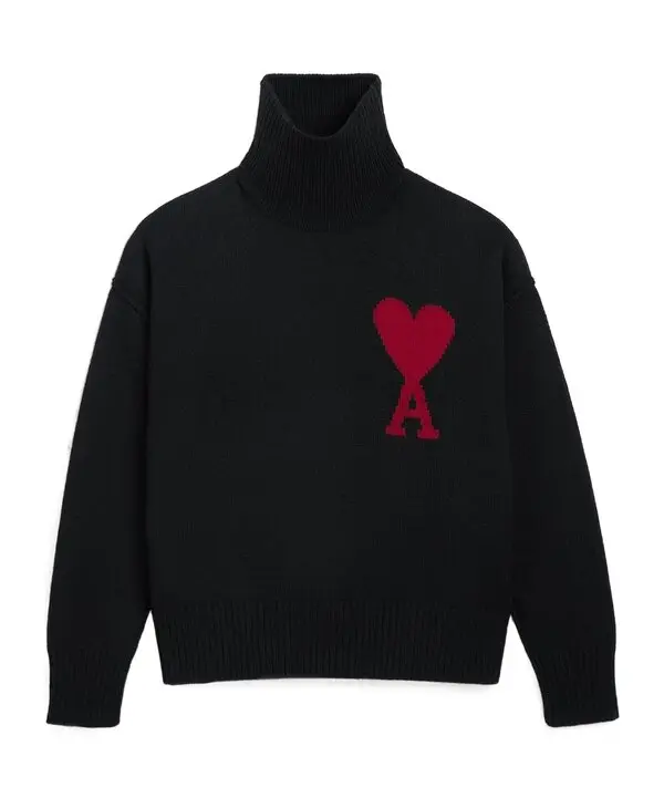 AMI Paris Roll-neck Knitted Jumper - No