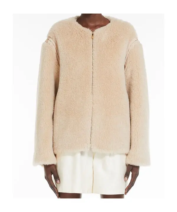 Max Mara Zip-up Crewneck Jacket