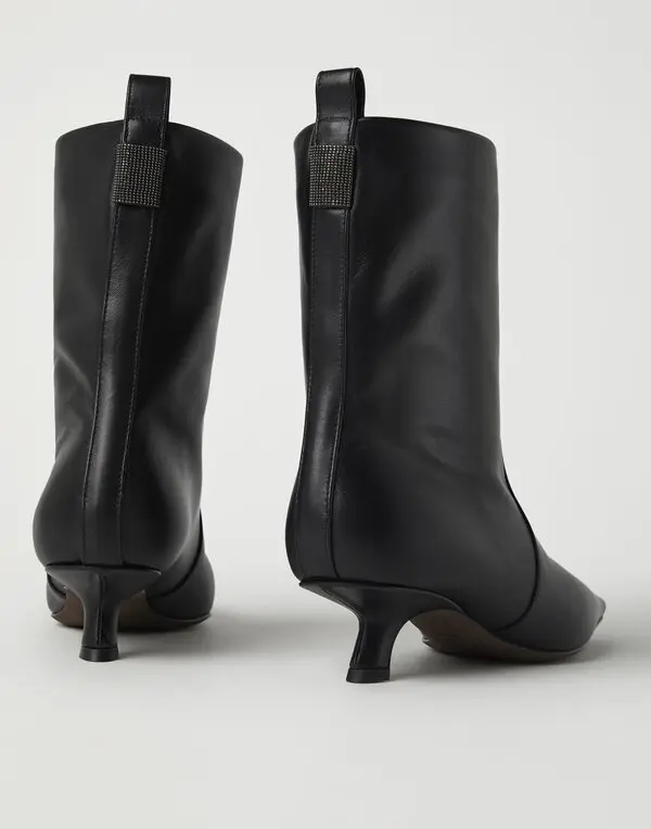 Brunello Cucinelli Leather Ankle Boots - Black