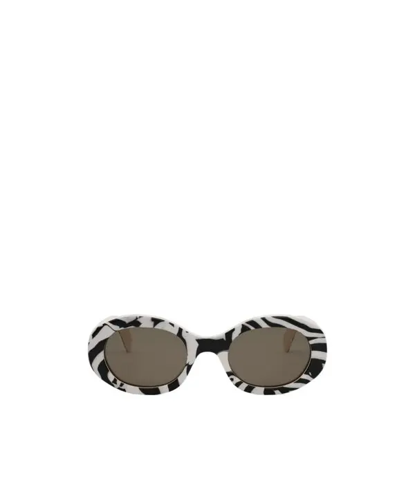 Celine Logo Oval Sunglasses - Multicolour