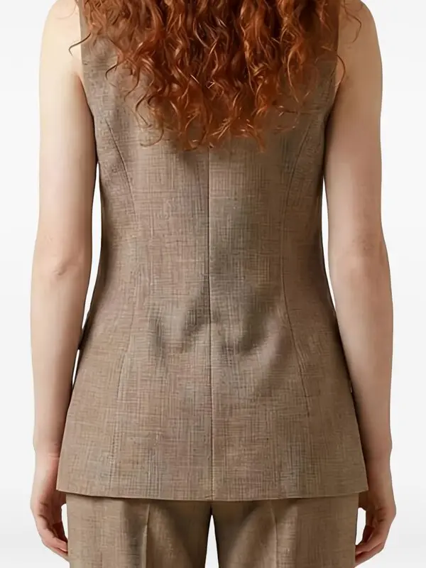 Liu Jo Sleeveless Scarf Vest - Brown