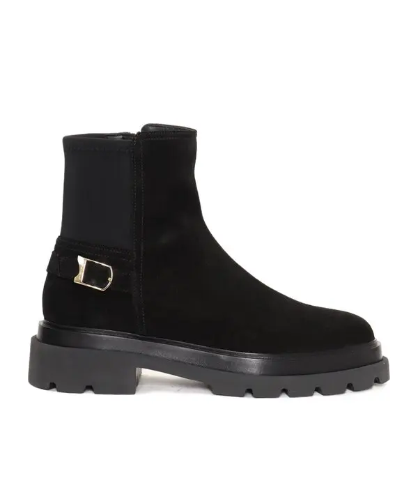 Santoni Buckled Ankle Boots - Black