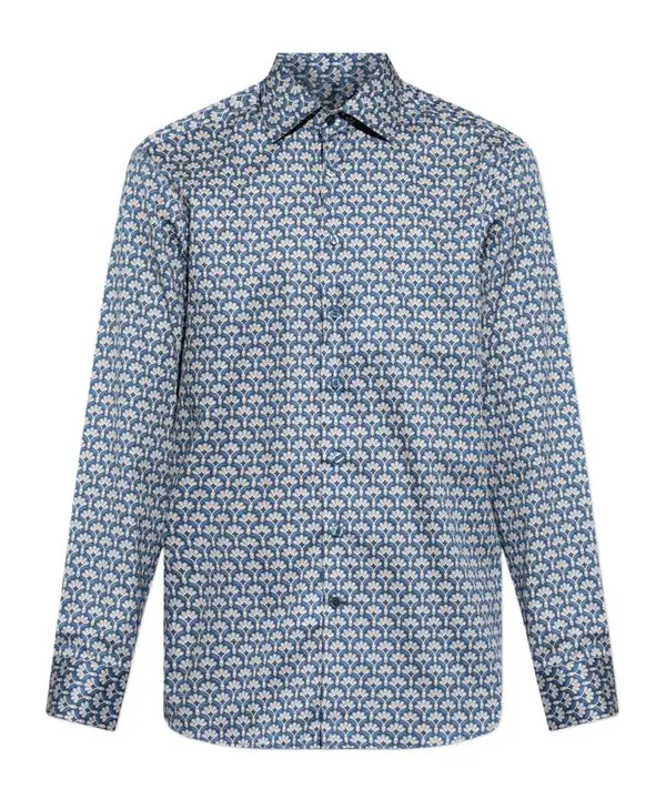 Etro Pattern-printed Long-sleeved Shirt - Blue