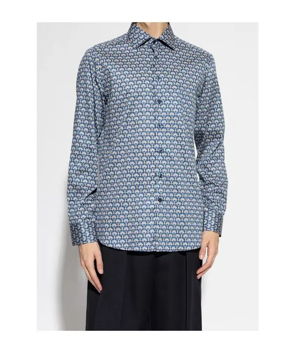 Etro Pattern-printed Long-sleeved Shirt - Blue