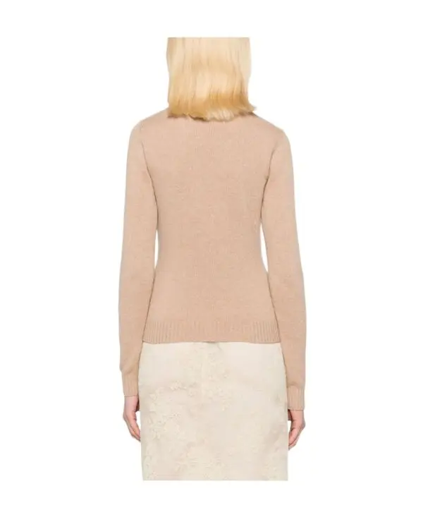 N.21 U-neck Laminated Sweater