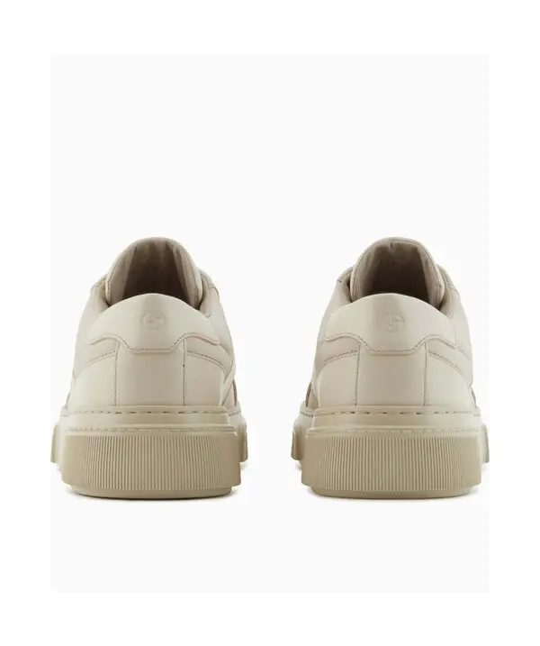Giorgio Armani Low Top Panelled Sneakers - Beige