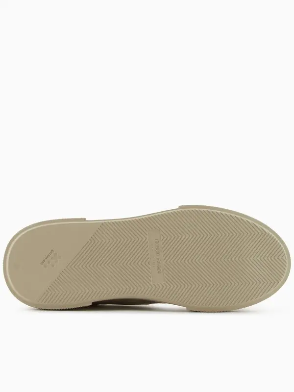 Giorgio Armani Low Top Panelled Sneakers - Beige