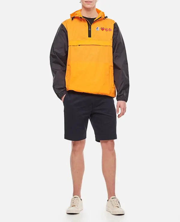 Play Comme Des Garcon Logo Hooded Jacket - Orange