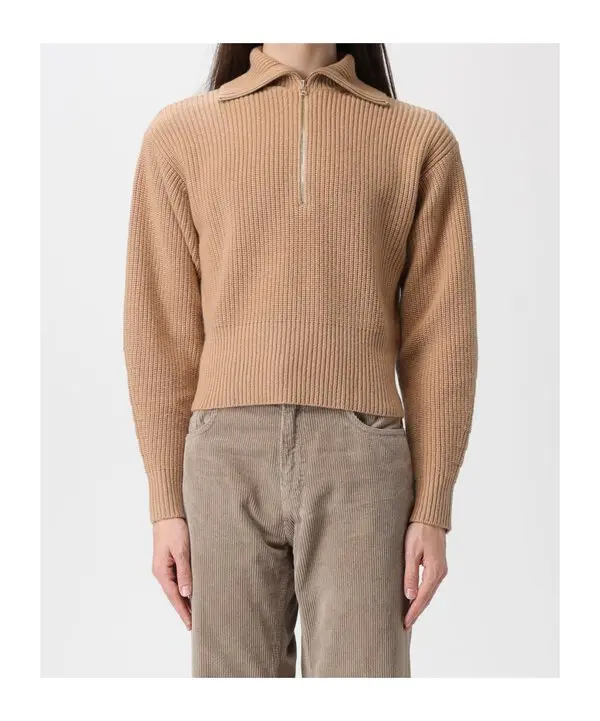 Max Mara Nadar Quarter-zip Knitted Jumper - Brown