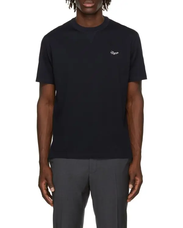 Zegna Embroidered-logo T-shirt