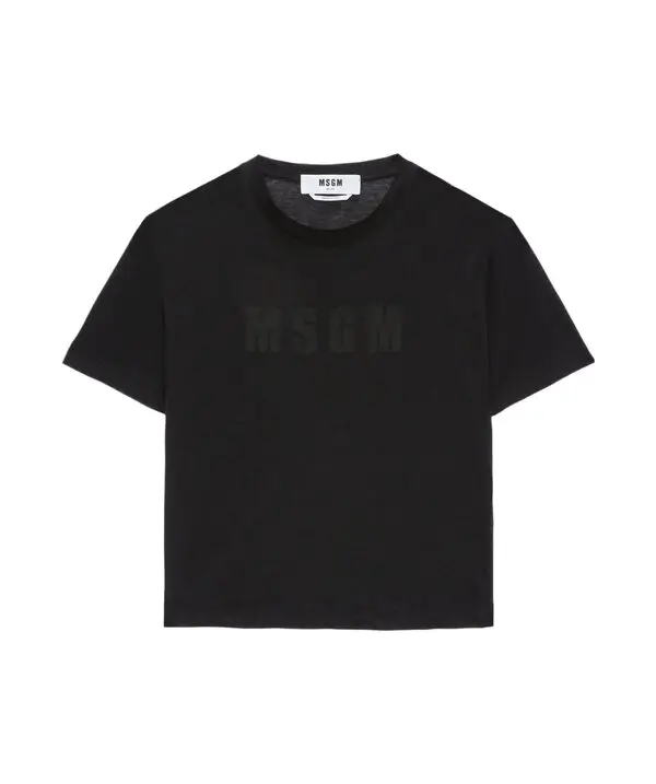 MSGM Logo-embossed Crewneck T-shirt