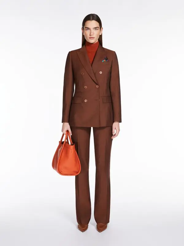 Max Mara Wool And Mohair Blend Flared Trousers
