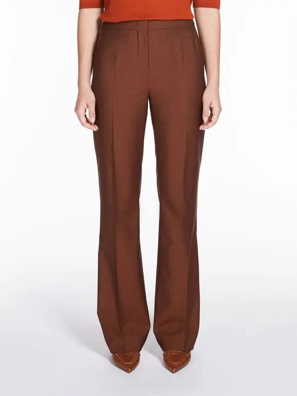 Max Mara Wool And Mohair Blend Flared Trousers