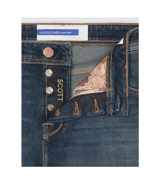 Jacob Cohen Scott Cropped Stretch Jeans - Blue