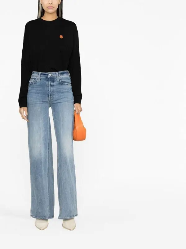 Kenzo Boke Flower Crest Crewneck Jumper - Black