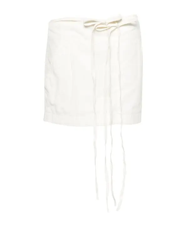 ANN DEMEULEMEESTER Streamer Skirt - White
