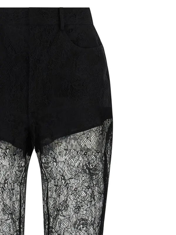 Giuseppe Di Morabito Lace Detailed Flared Trousers - Black