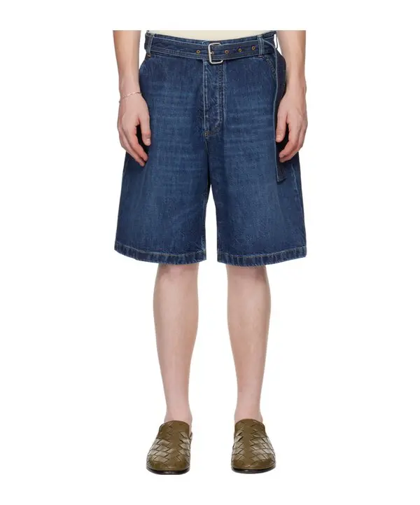 Bottega Veneta Belted Denim Shorts