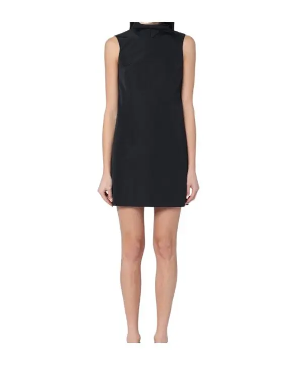 Givenchy Sleeveless High Neck Bow Dress - Black