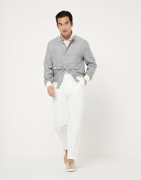 Brunello Cucinelli Checked High-neck Jacket