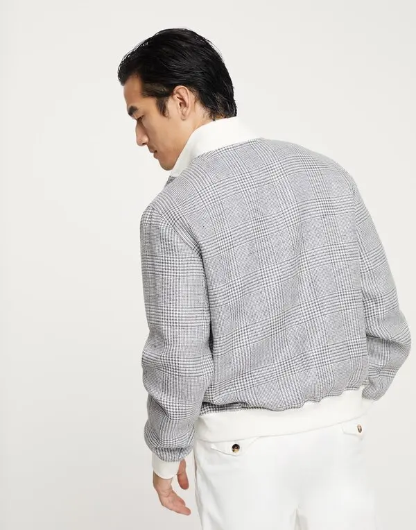 Brunello Cucinelli Checked High-neck Jacket