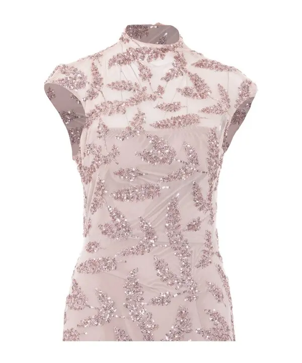ANIYE BY Sequined High Neck Sleeveless Maxi Dress