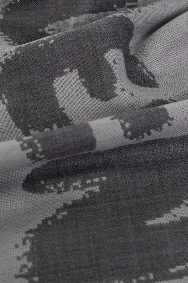 Alexander McQueen Wool Logo Print Scarf