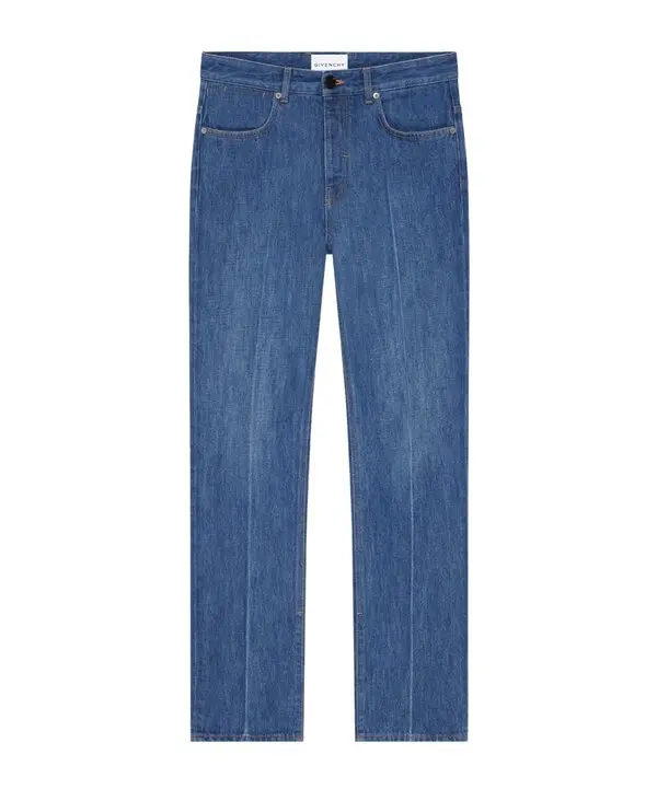 Givenchy Straight-leg Shadow Washed Jeans - Medium Blue