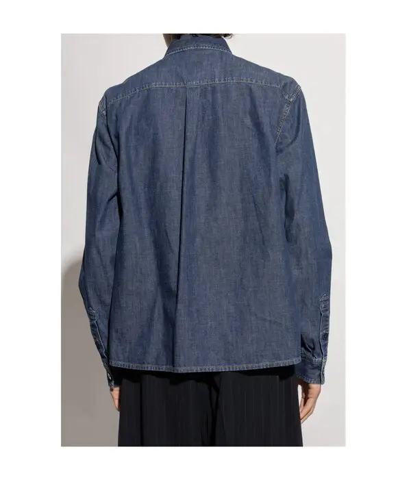 Dolce & Gabbana Dolce Gabbana Heraldic Emblem Denim Shirt