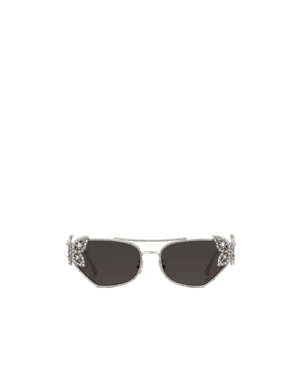Dior Sunglasses With Crystal Embellishments - Gray