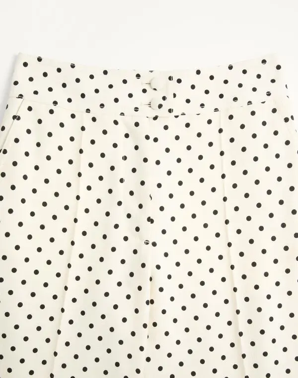 Valentino Garavani Polka Dot Wide-leg Trousers - Birch/black
