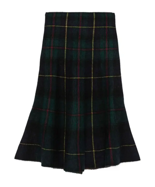 Ralph Lauren Plaid Flared Skirt