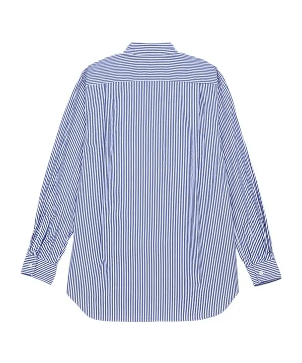 Play Comme Des Garcon Logo-appliqué Striped Cotton Shirt